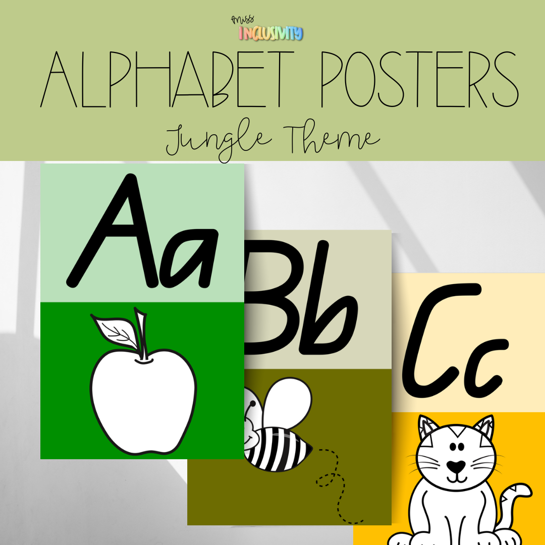 Jungle Alphabet Posters [Editable] – The Inclusivity Hub