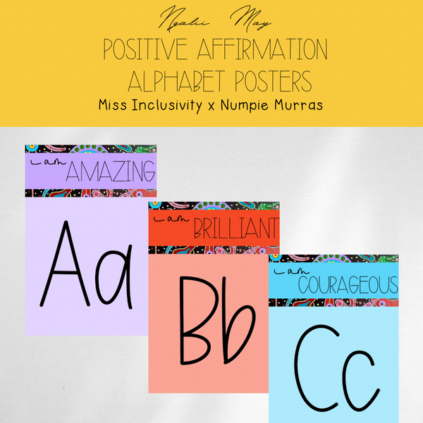 Ngalii May Positive Affirmation Alphabet Posters – The Inclusivity Hub